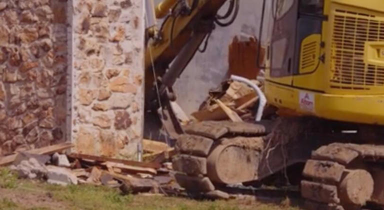Demolition gets underway at historic Galloway general store site