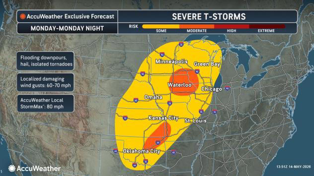 Multiday severe weather risk across the central US, with the biggest ...