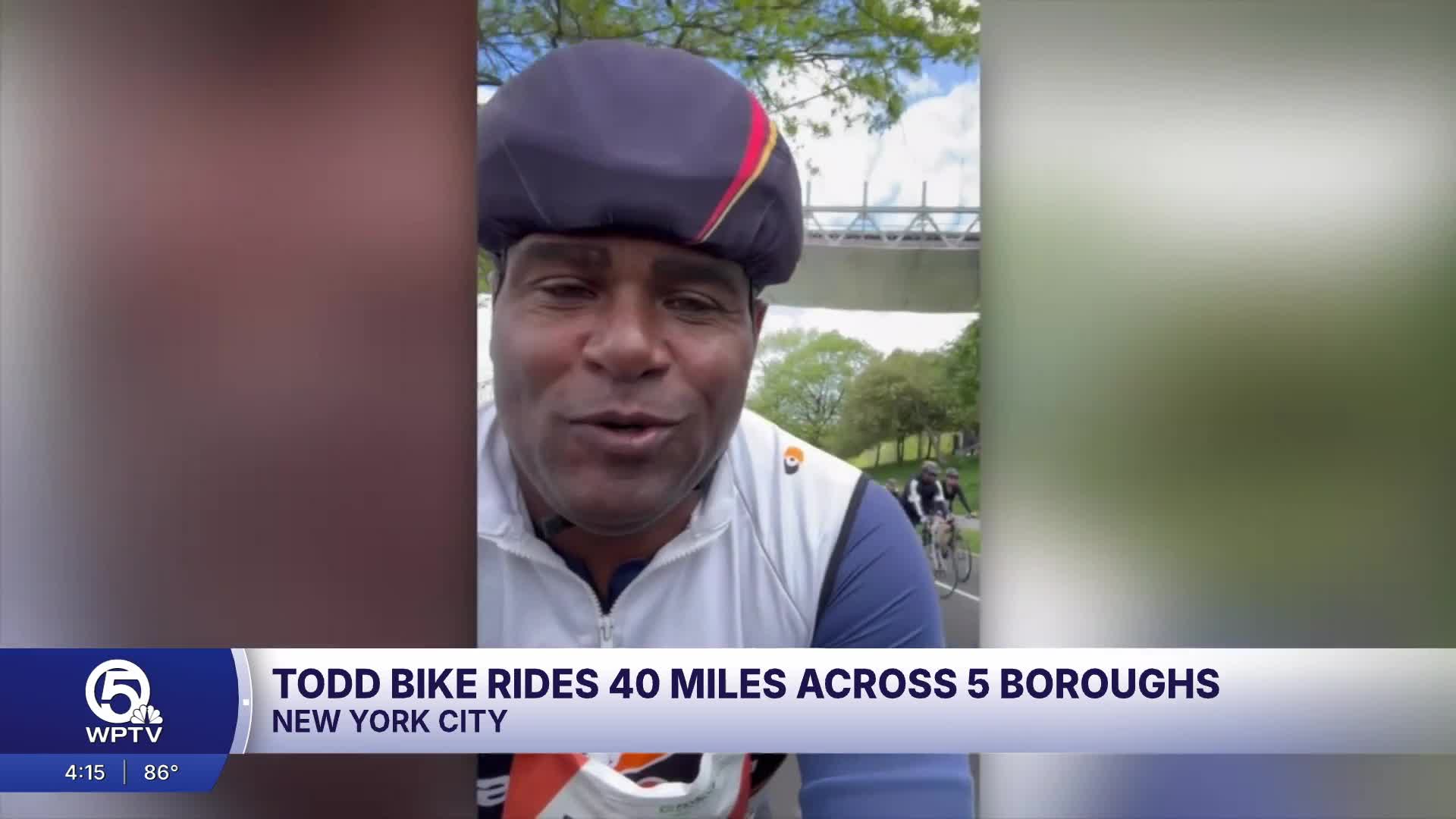 WPTV's Todd Wilson rides 40 miles in TD Five Boro Bike Tour in NYC