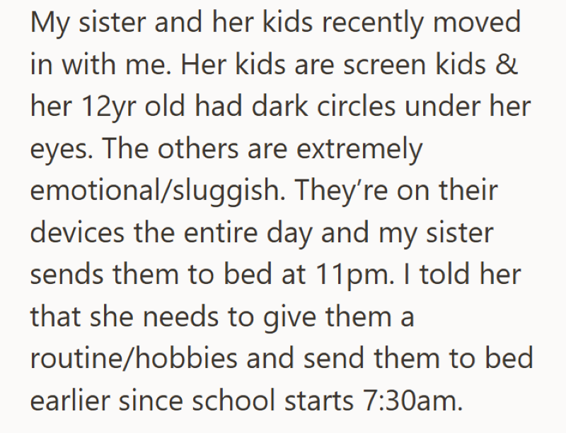 Mom moves into sister's house with iPad kids, gets annoyed when she ...