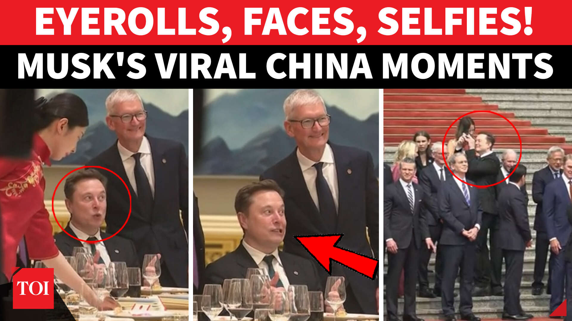 Elon Musk’s China moments go viral; eye rolls, funny faces with CEOs ...