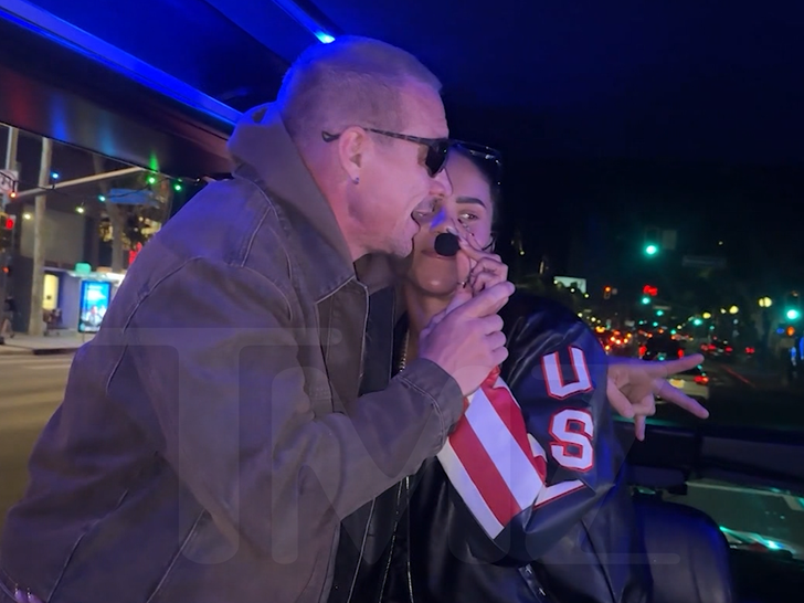 TMZ Celebrity Tour Bus Hosted by Diplo & Major Lazer Member America Foster