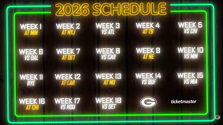 Packers fight demon claymation cheese curds in 2026 schedule release video