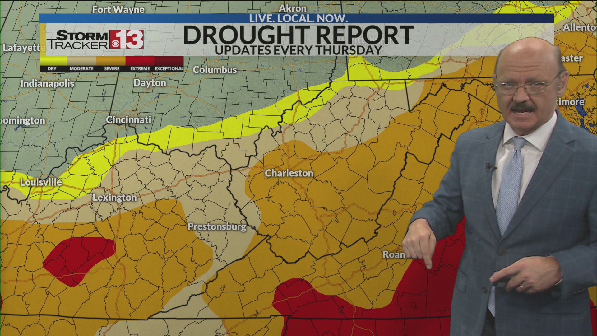 Severe drought in the region with a look at rain next week