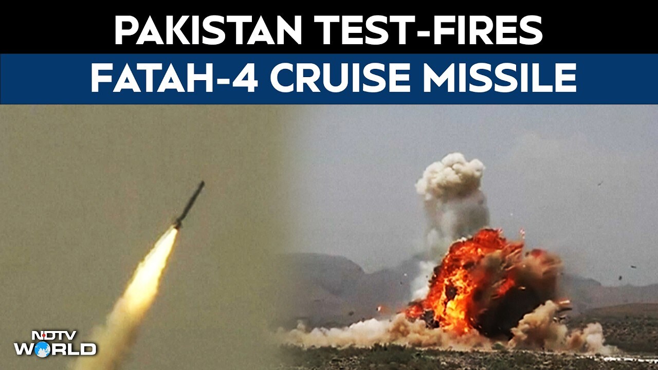 Pakistan news | Pakistan test-fires Fatah-4 cruise missile