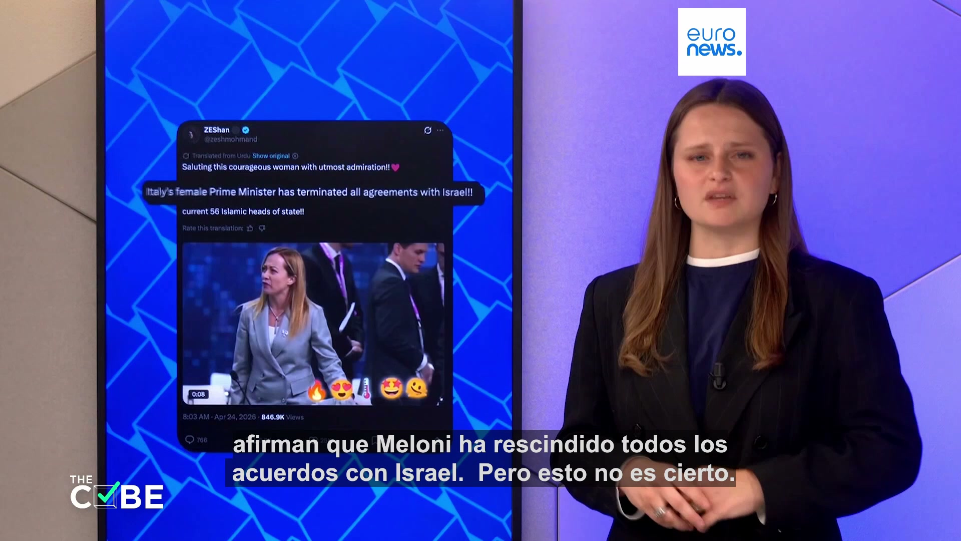 The Cube: Unos 'deepfakes' de Meloni distorsionan la relación entre ...