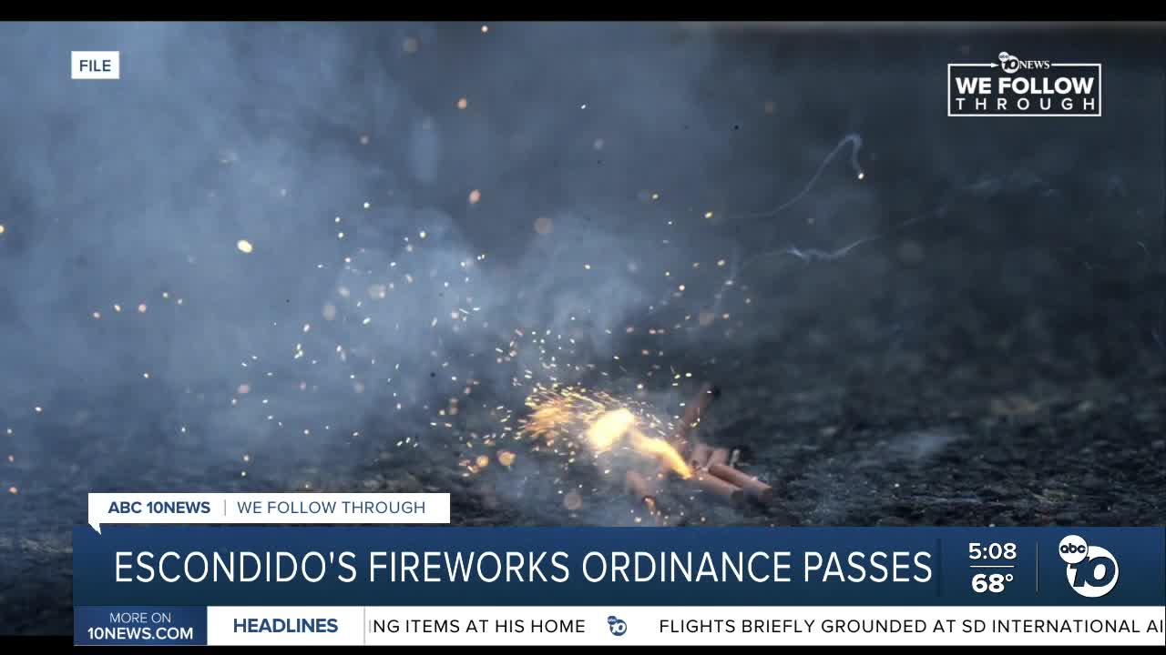 Escondido City Council approves first reading of fireworks ordinance