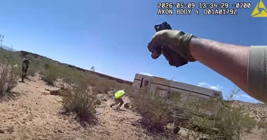 Bodycam, drone video shows capture of California homicide suspect near ...