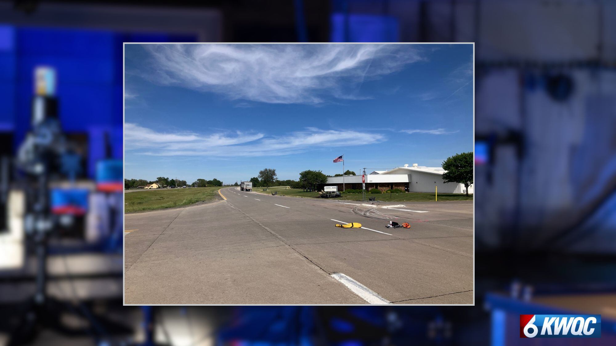 Person pulled from car before fire, flown to hospital after Highway 61 ...