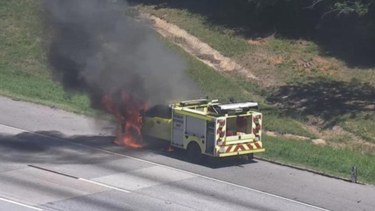 HERO unit vehicle destroyed by fire on I-75 in Henry County