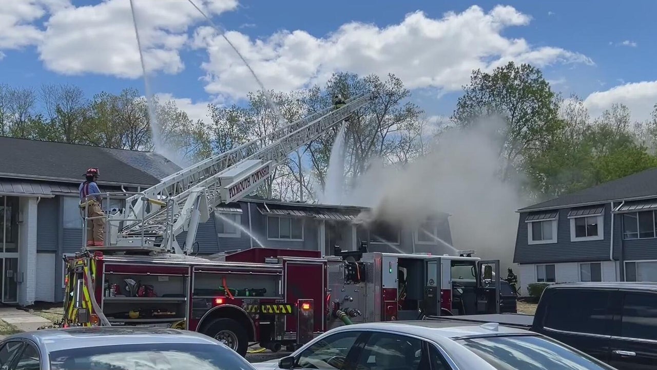 Large fire damages Plymouth Township apartment building