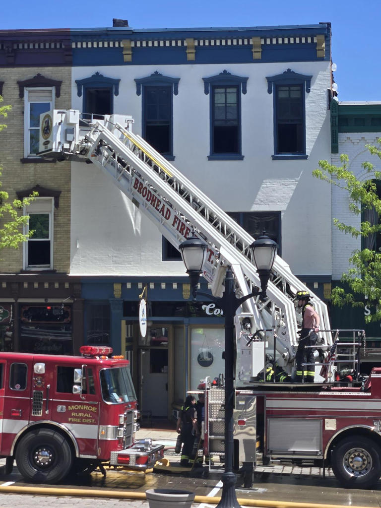 Monroe fire draws large response, damages historic downtown block