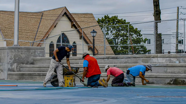 How community basketball courts are being transformed into public art
