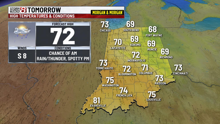 Big warmup coming along with increased rain & storm chances