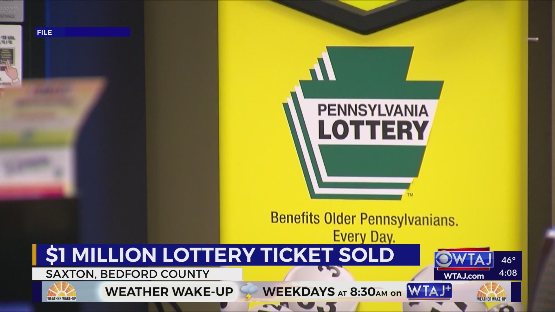 Million-dollar lottery ticket sold at Central Pennsylvania general store