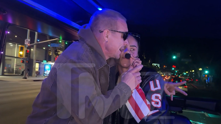 TMZ Celebrity Tour Bus Hosted by Diplo & Major Lazer Member America Foster