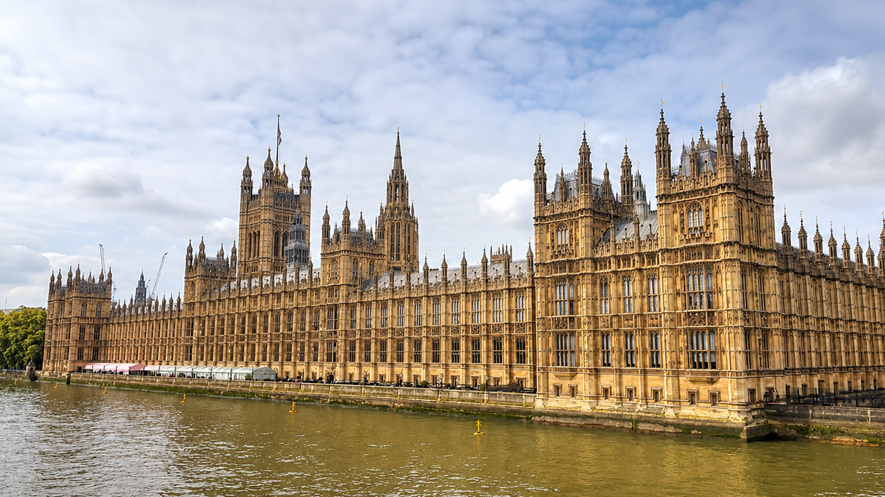 A scenic London walk past Westminster and the River Thames