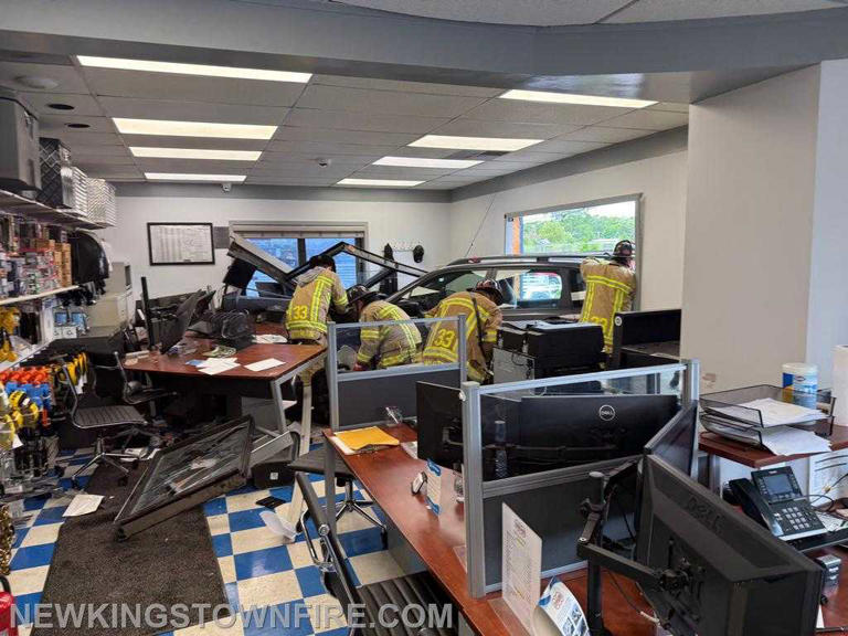 Emergency crews responded to a vehicle that crashed into a building on ...