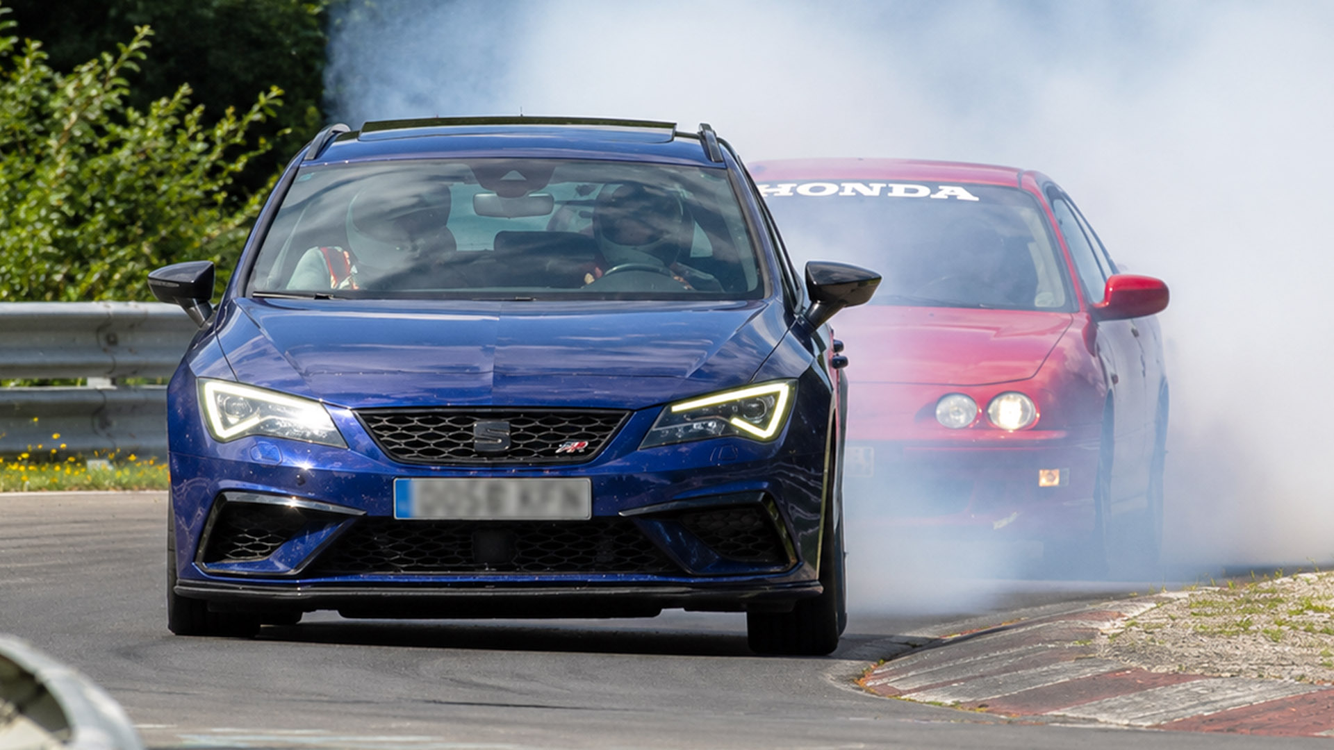 Touristenfahrten action turns into a smoke show