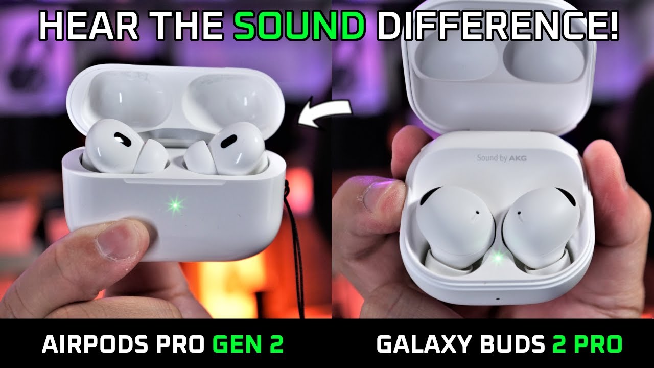 AirPods Pro Gen 2 vs Samsung Galaxy Buds 2 Pro sound 🔥 Hear the difference!