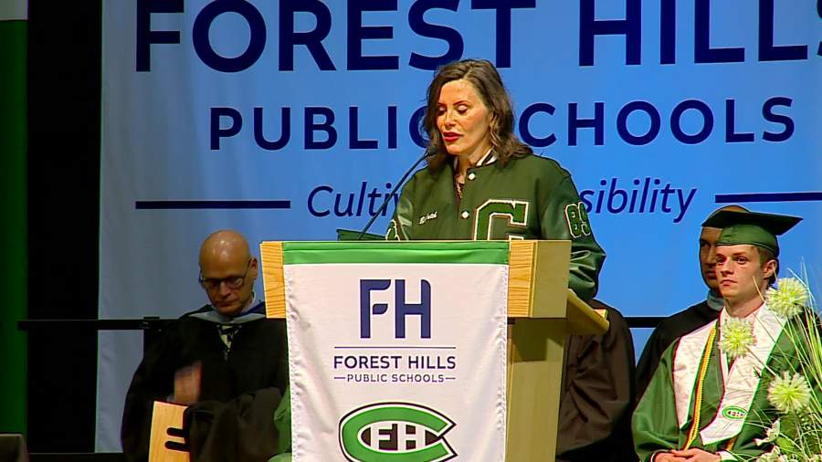 Gov. Gretchen Whitmer delivers keynote at Forest Hills Central High ...