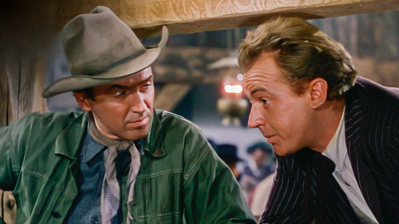 James Stewart's epic saloon brawl (FULL SCENE) Bend of the River