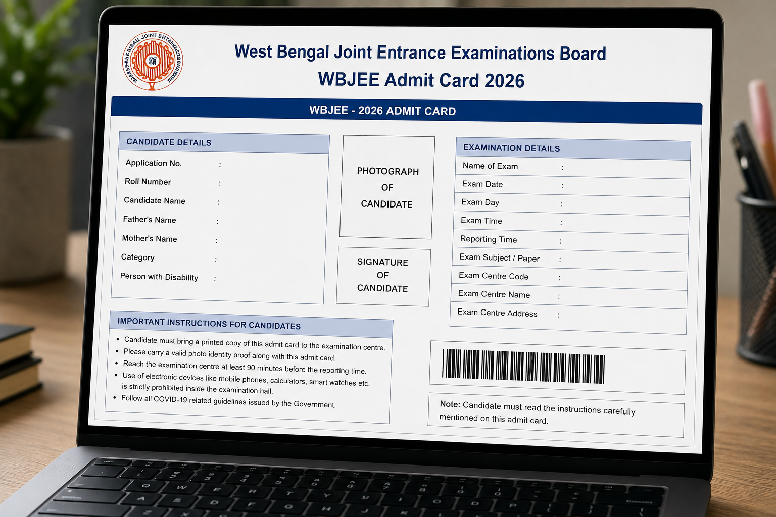 WBJEE admit card 2026: Check time of the admit card release, steps to ...