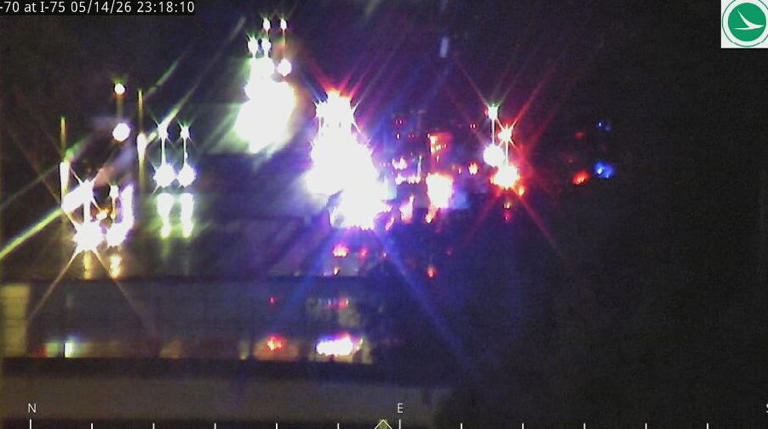 Parts of I-70 in Montgomery Co. shut down after crash