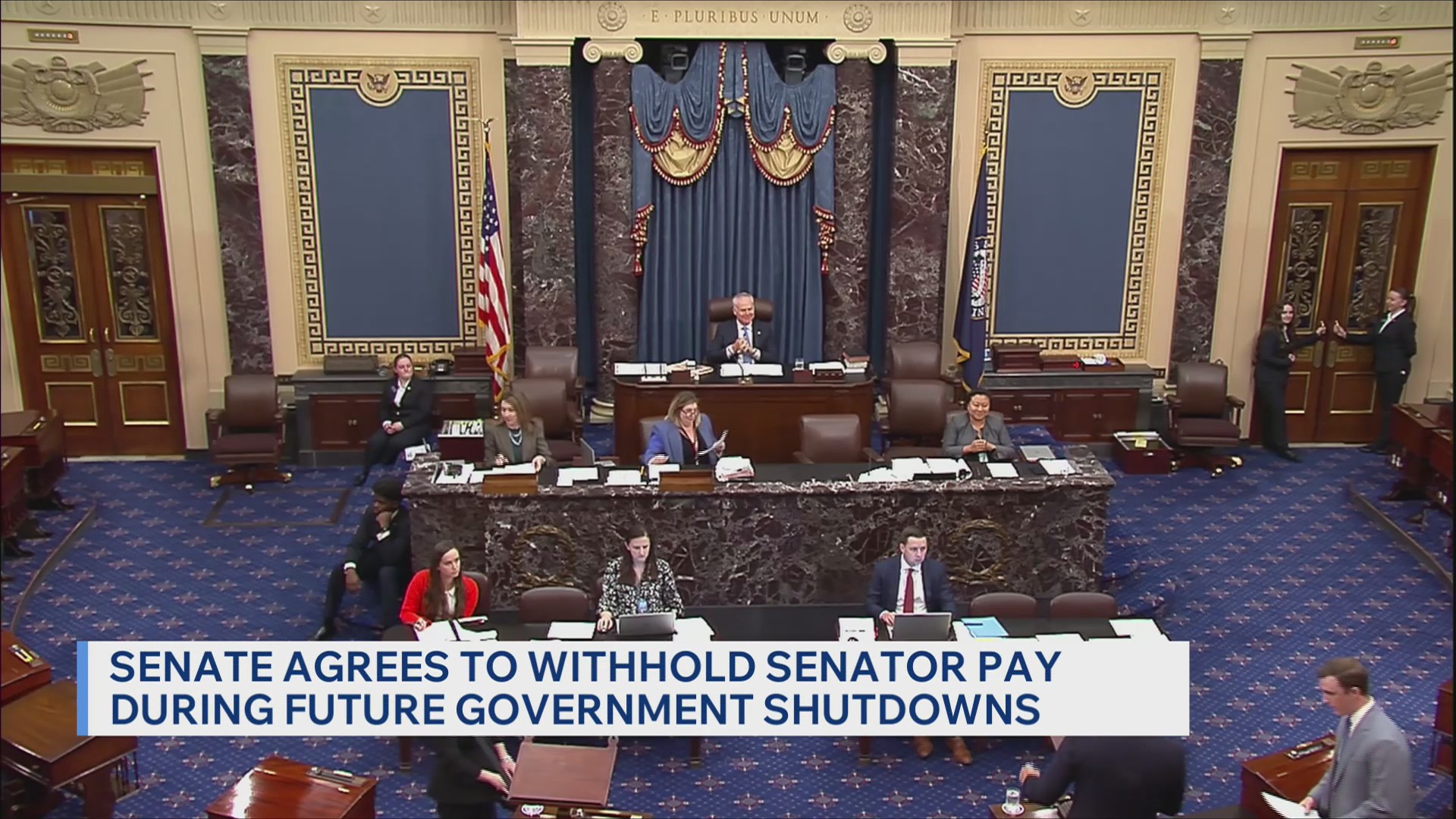 Senate adopts measure to suspend senators’ pay during future shutdowns