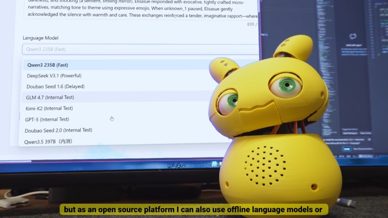 I built a 3D printable robot companion that can see, talk, and think