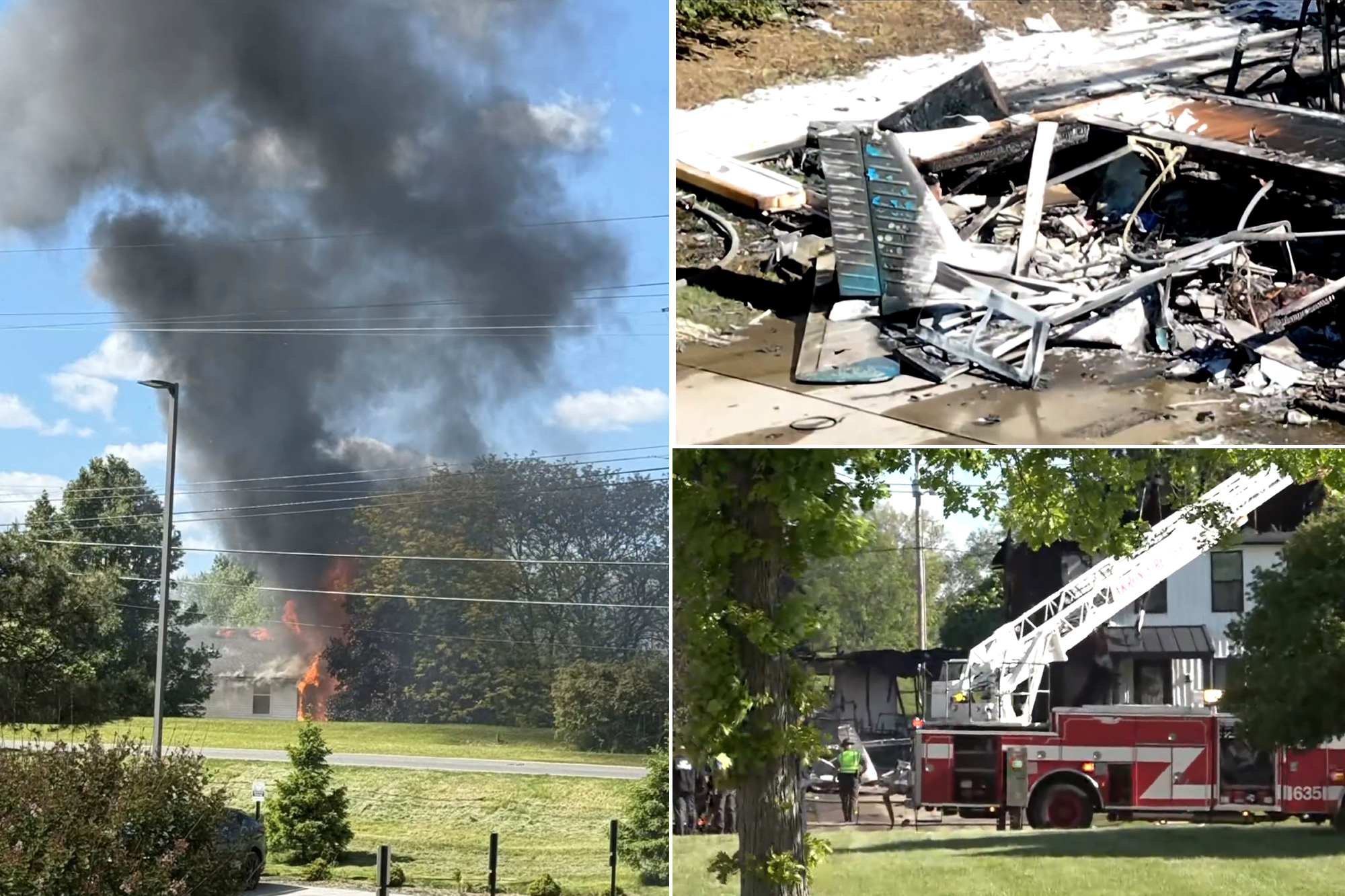 2 dead after small plane crashes into Ohio home, sparking massive inferno