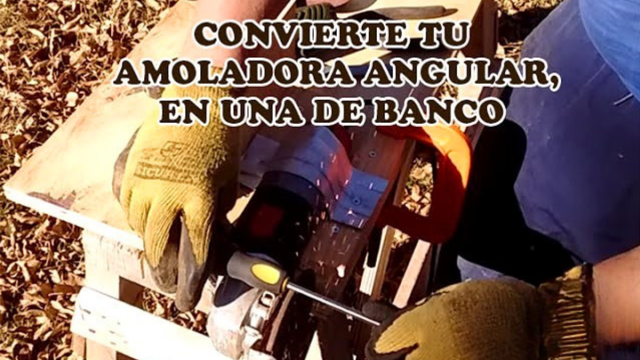 Soporte amoladora angular de banco DIY casero