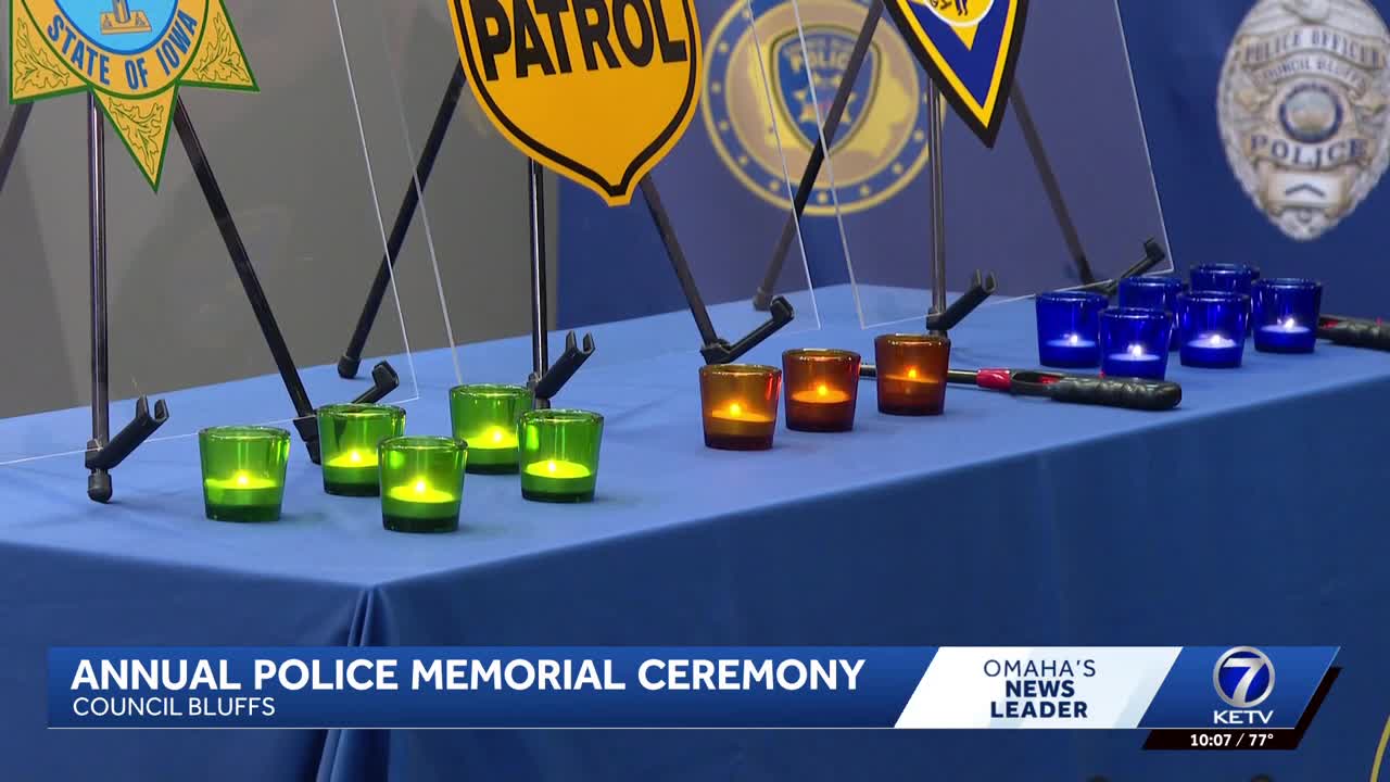 Council Bluffs police hold memorial for fallen officers during National ...