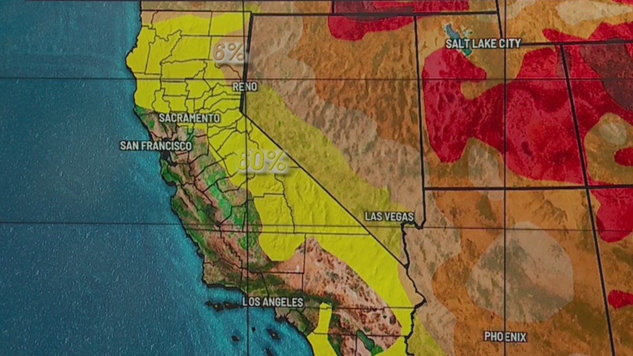 Parts of Northern California classified as abnormally dry
