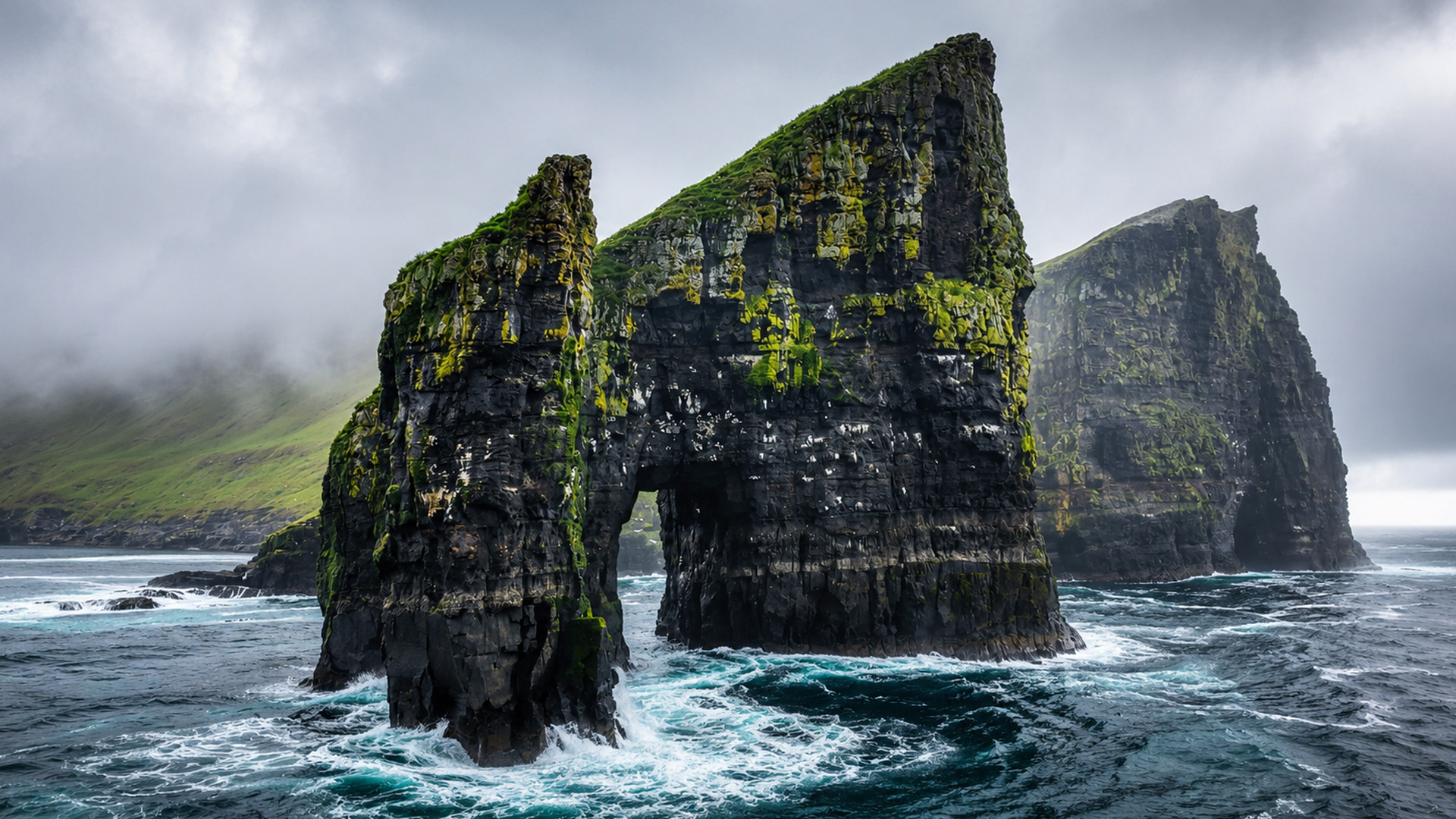 How did these sea stacks form?