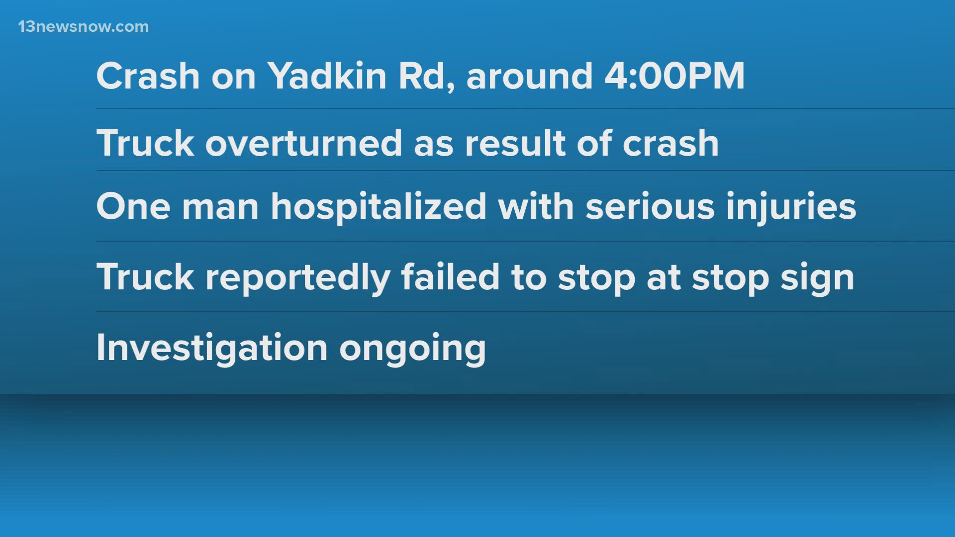 Train hits truck in Chesapeake; man has serious injuries