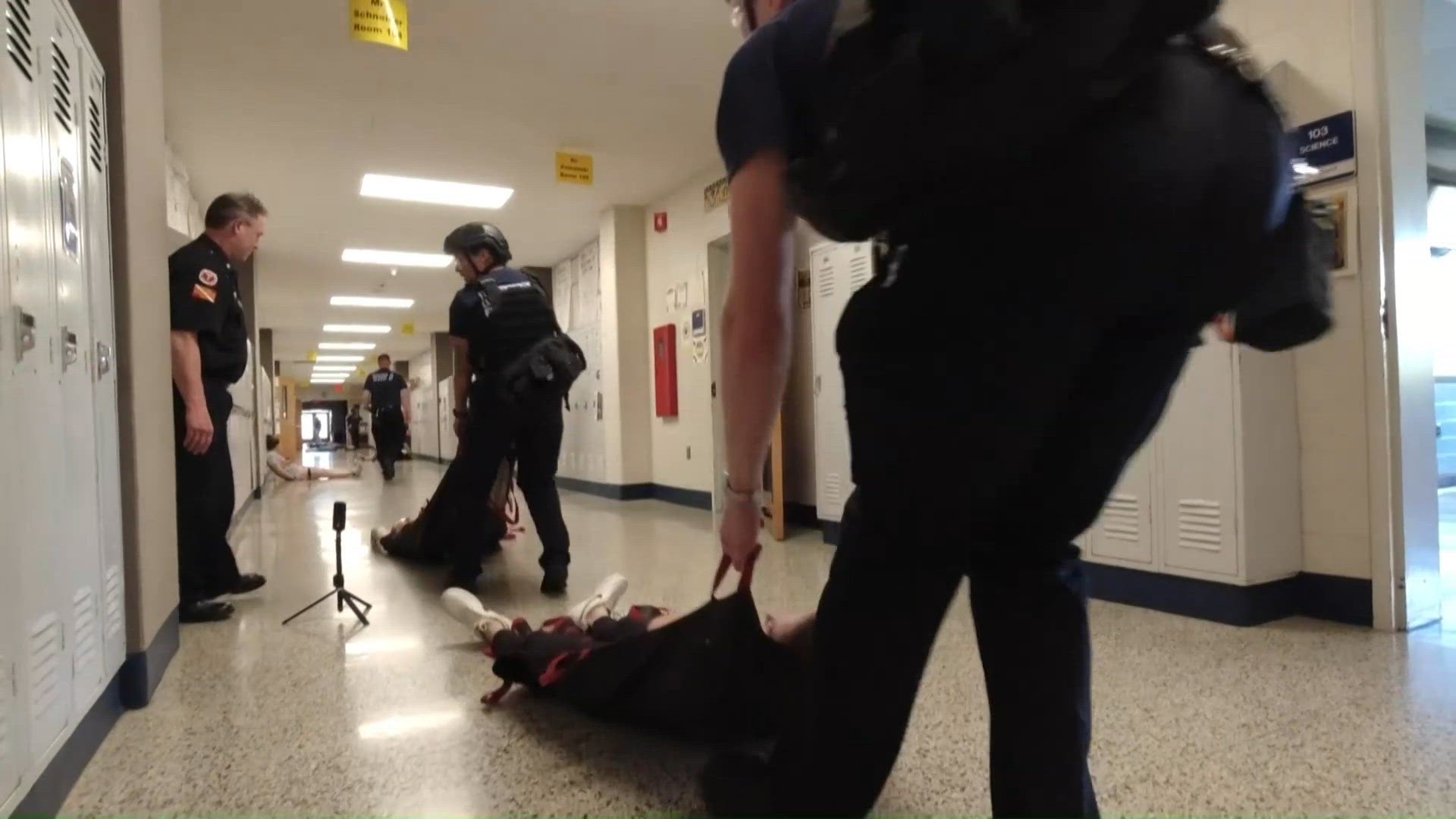Emergency crews conduct rescue task-force drill inside Anthony Wayne ...