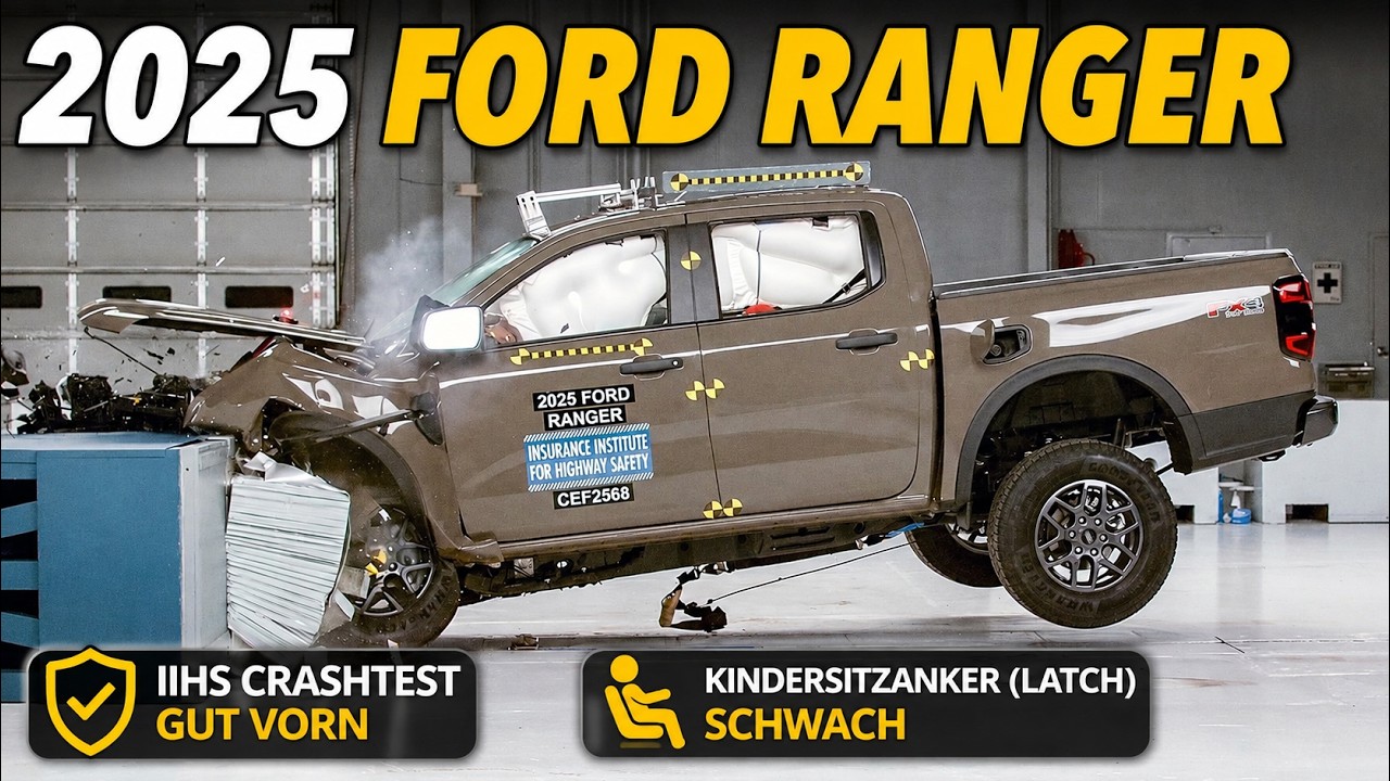 2025 Ford Ranger IIHS Crashtest: So sicher ist der Pickup