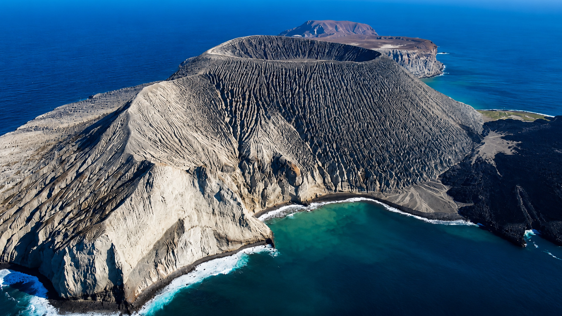 A remote island shaped by eruptions