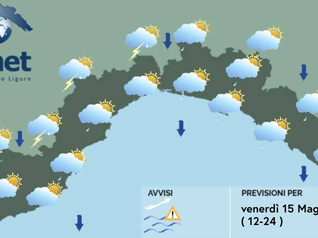 Meteo, cielo nuvoloso su tutta la Liguria: nel pomeriggio schiarite a ...