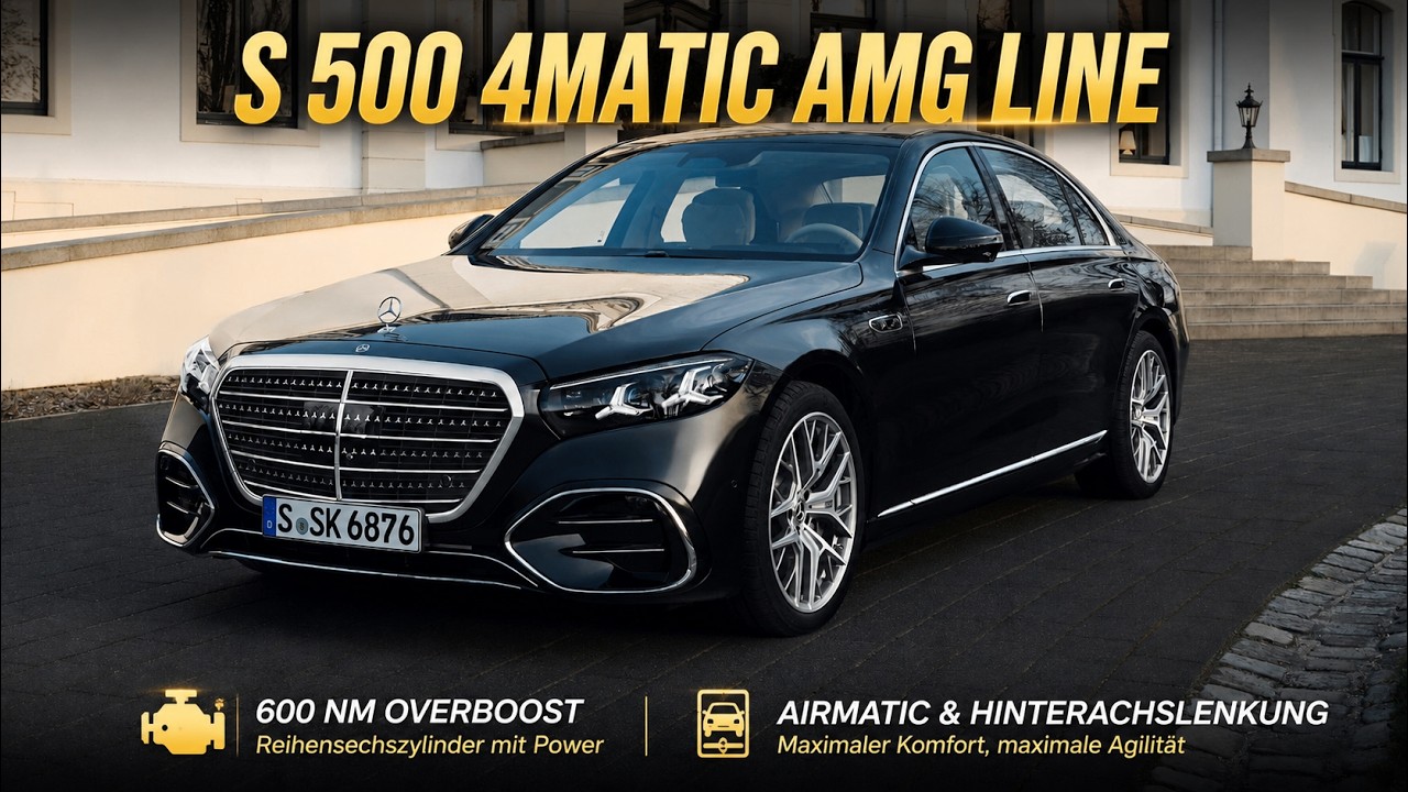 2026 Mercedes-Benz S 500 4Matic AMG Line in Obsidian Black