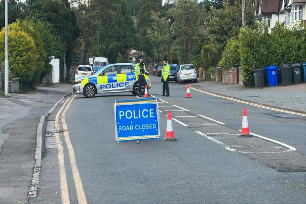 Why was this main road in High Wycombe closed?