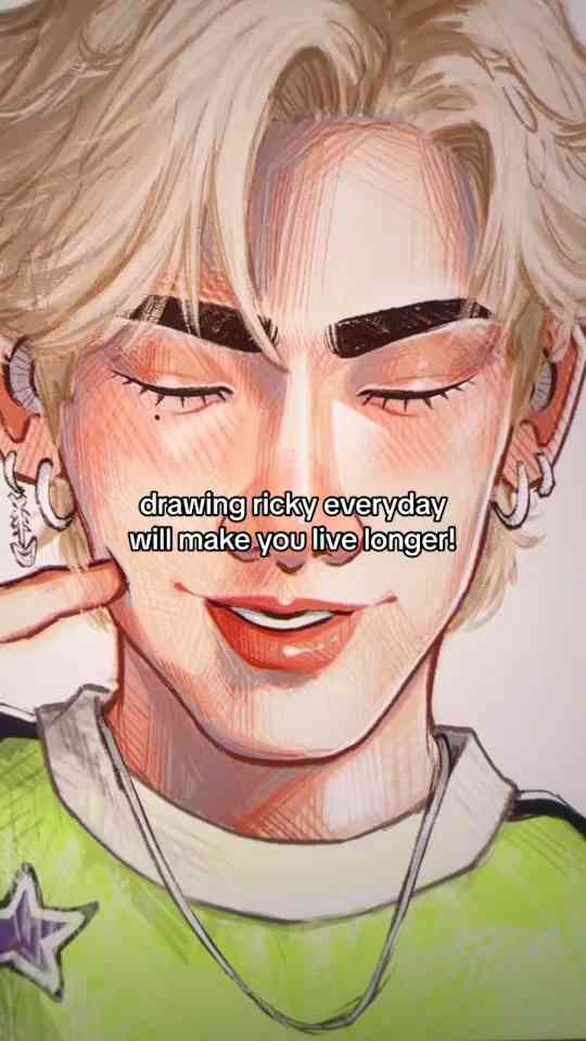 Daily Ricky sketch from ZB1 brings K-pop energy