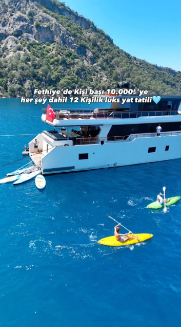 Fethiye'de her şey dahil lüks yat tatili