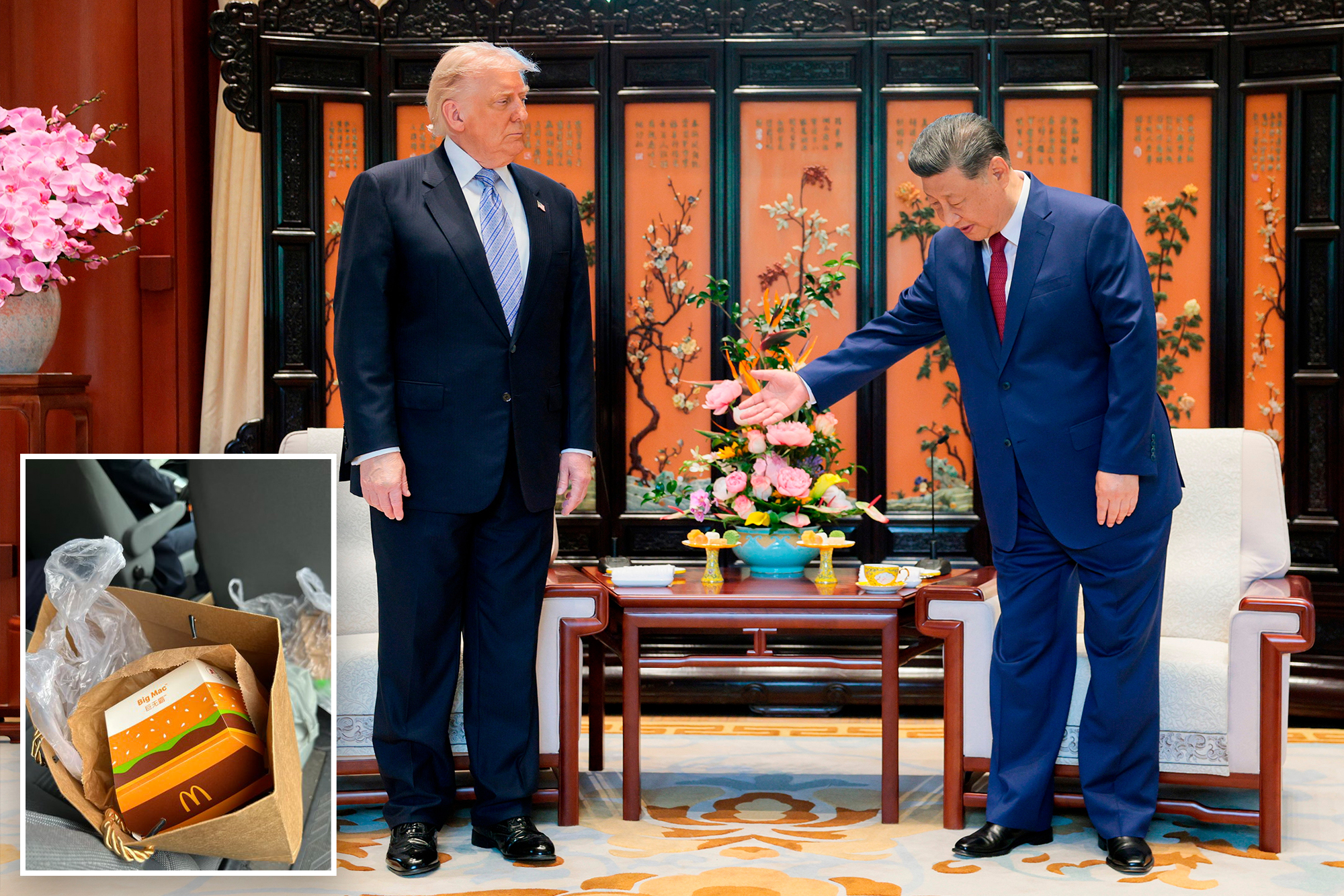 Extravagant Trump-Xi tea menu revealed — as those not at fancy event ...