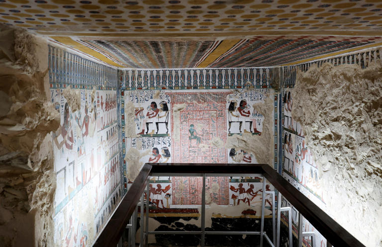 Egypt exhibits Tutankhamun tomb artifact and two restored New Kingdom ...