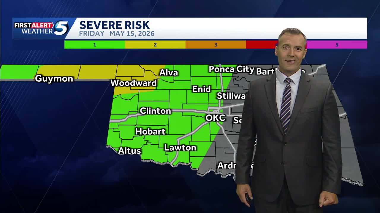 Friday May 15, 2026: Hot, severe storms for some