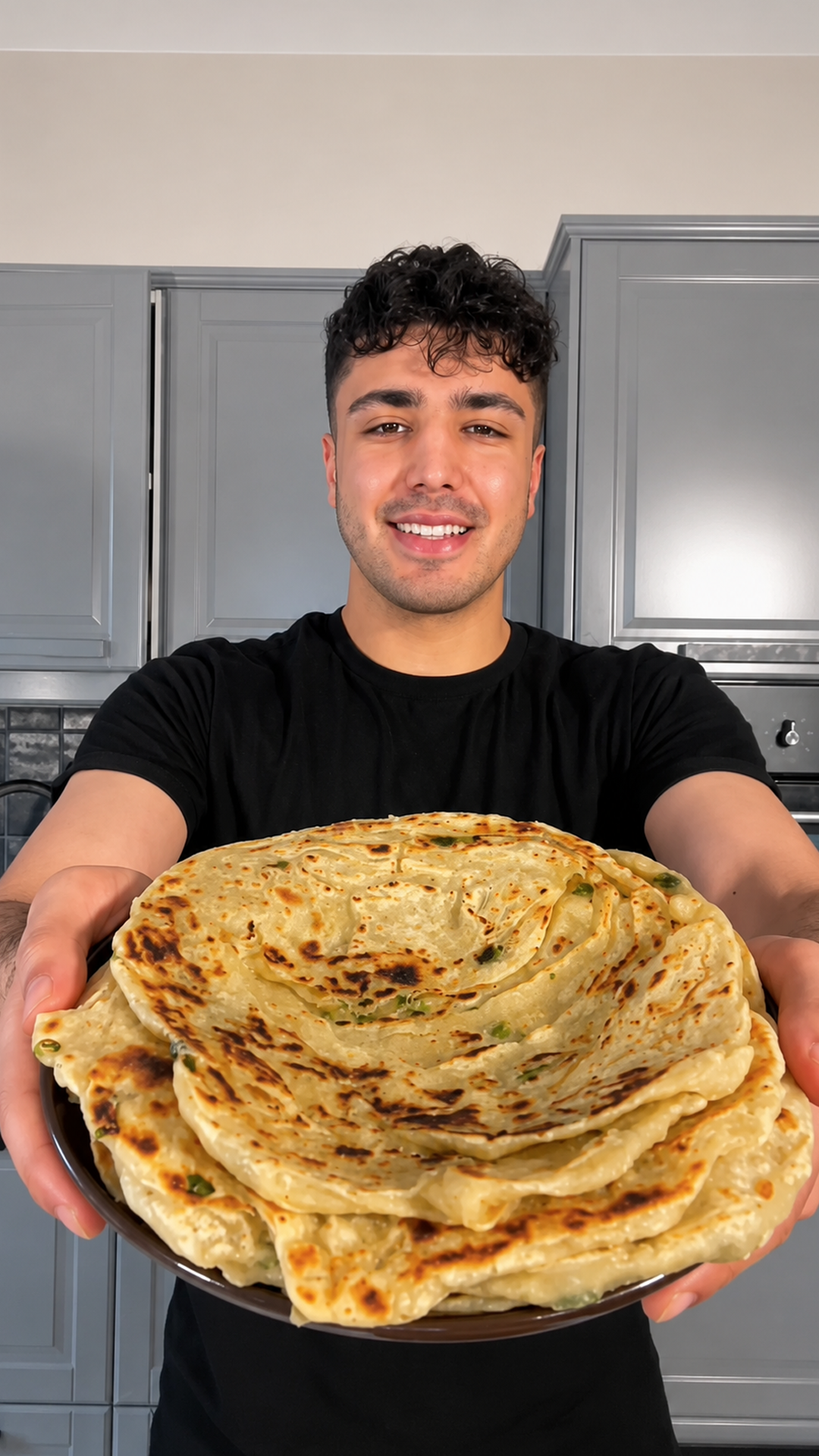 Authentic crispy scallion pancakes