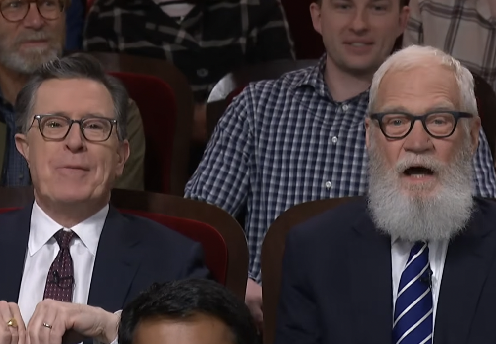 Letterman joins Colbert for 'Wanton destruction' at CBS