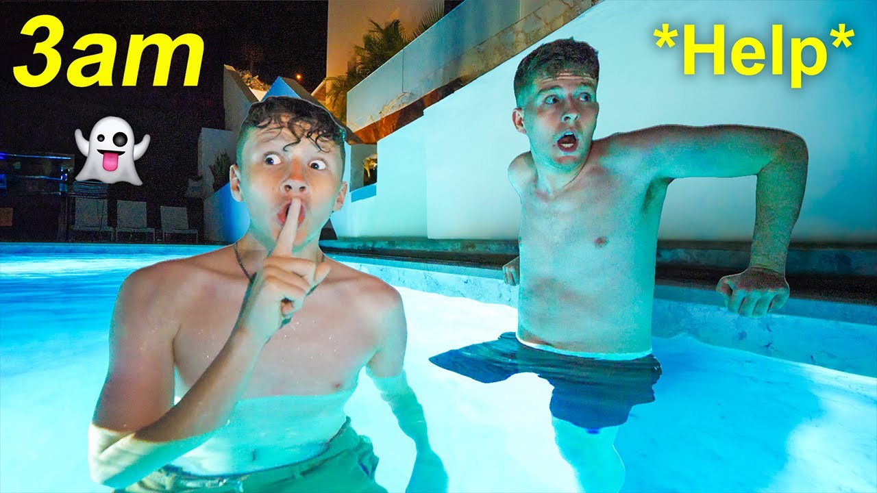 Creator sneaks into his pool at 3am on a school night